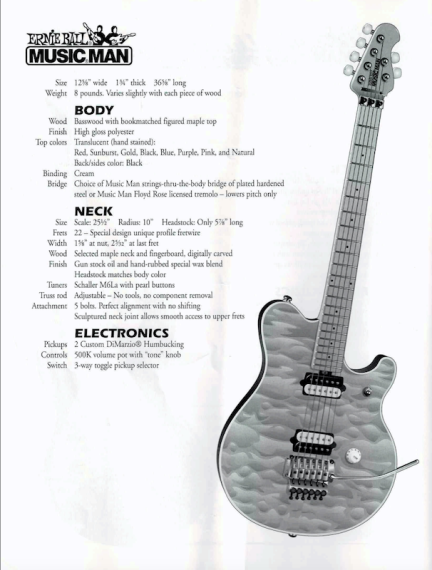 Ernie Ball Music Man EVH ★ Edward Van Halen Signature Guitar